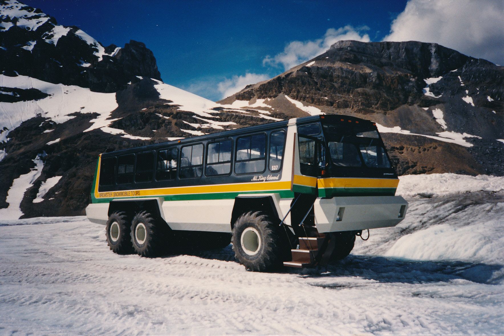 Monster tour buses conquer any terrain in Canadian Rockies | Driving