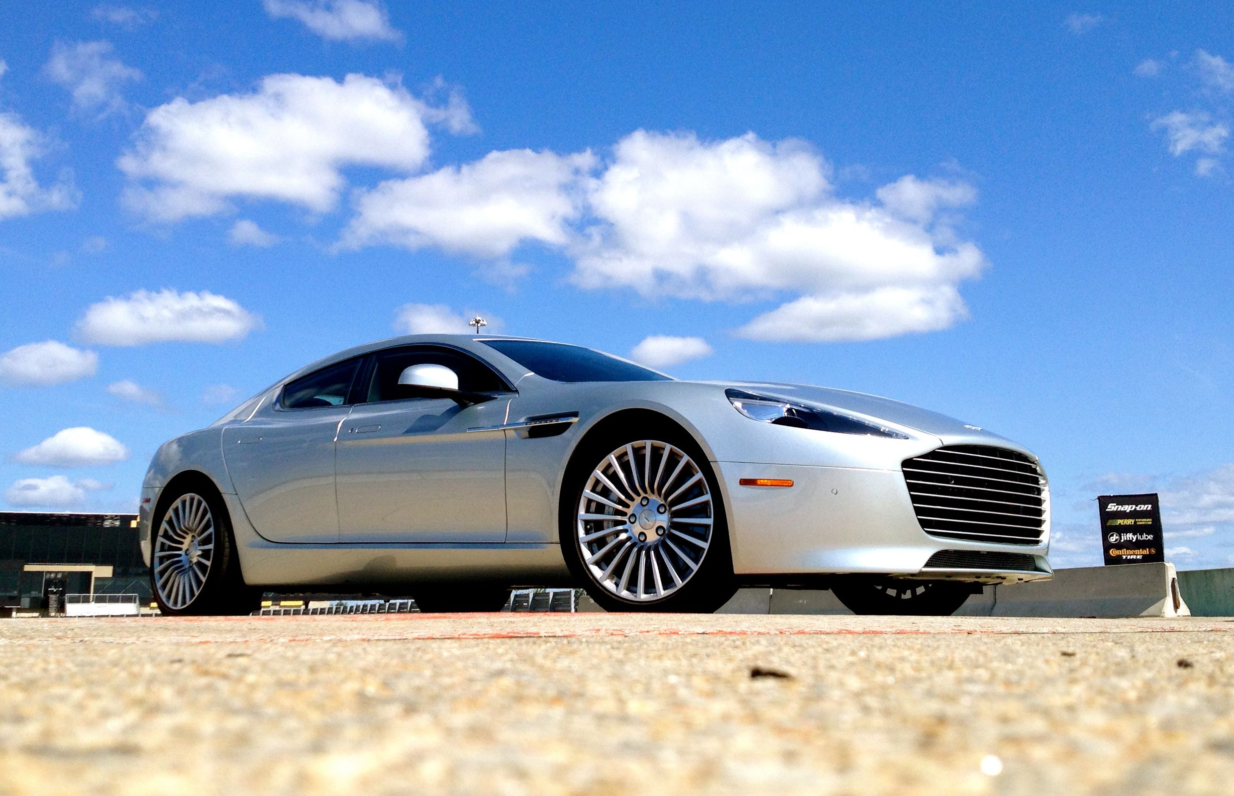White Aston Martin Rapide