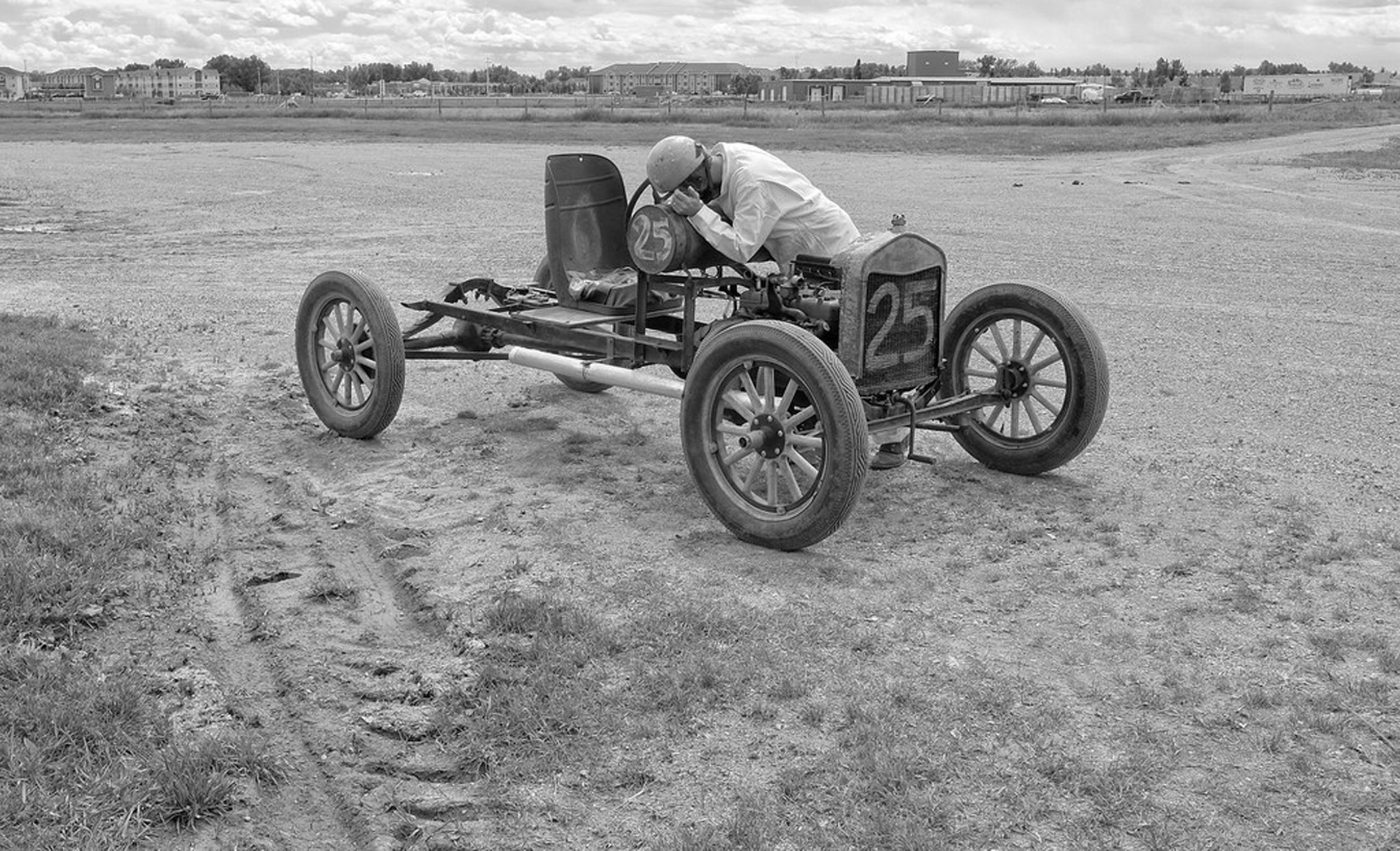 Ford Model T racing in the rearview mirror | Driving