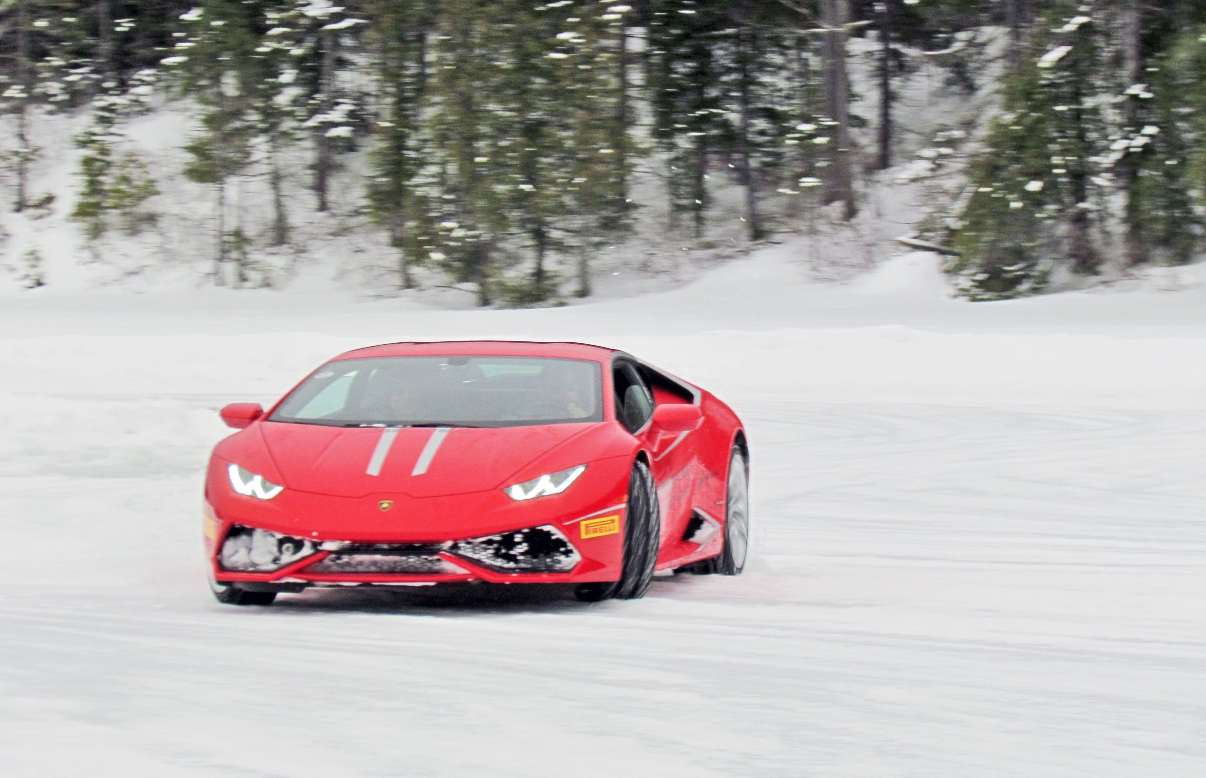 Driving Lambos on ice teaches you the ultimate lesson in car control ...