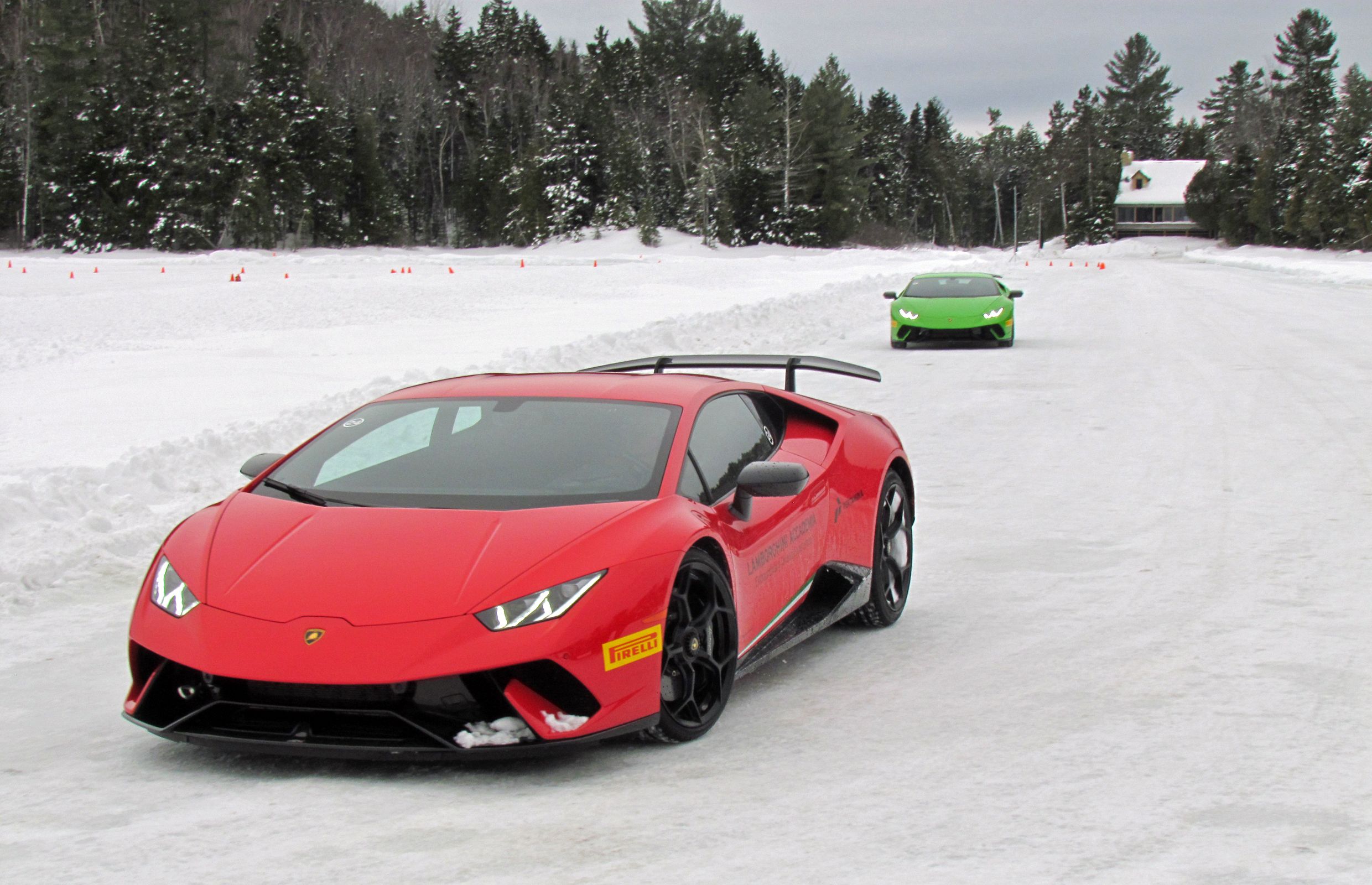 Driving Lambos on ice teaches you the ultimate lesson in car control ...