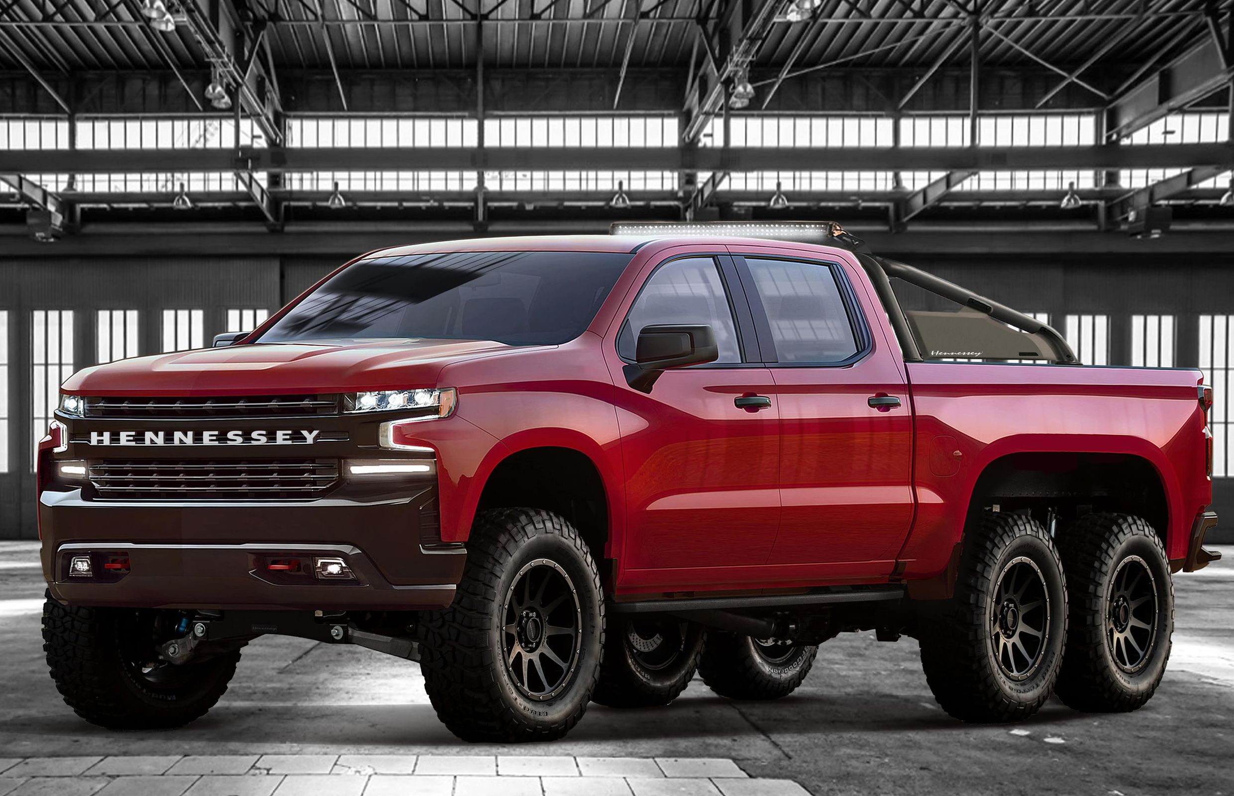 The Hennessey Goliath is a 6x6 Chevrolet Silverado Trail Boss | Driving