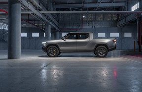 The Rivian is a new U.S. all-electric pickup with sports-car ...
