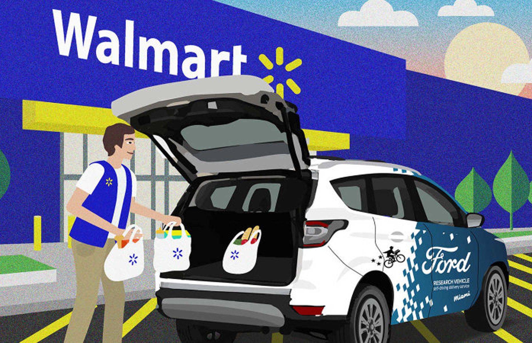 Ford’s autonomous cars to deliver Walmart deliveries to your doorstep ...