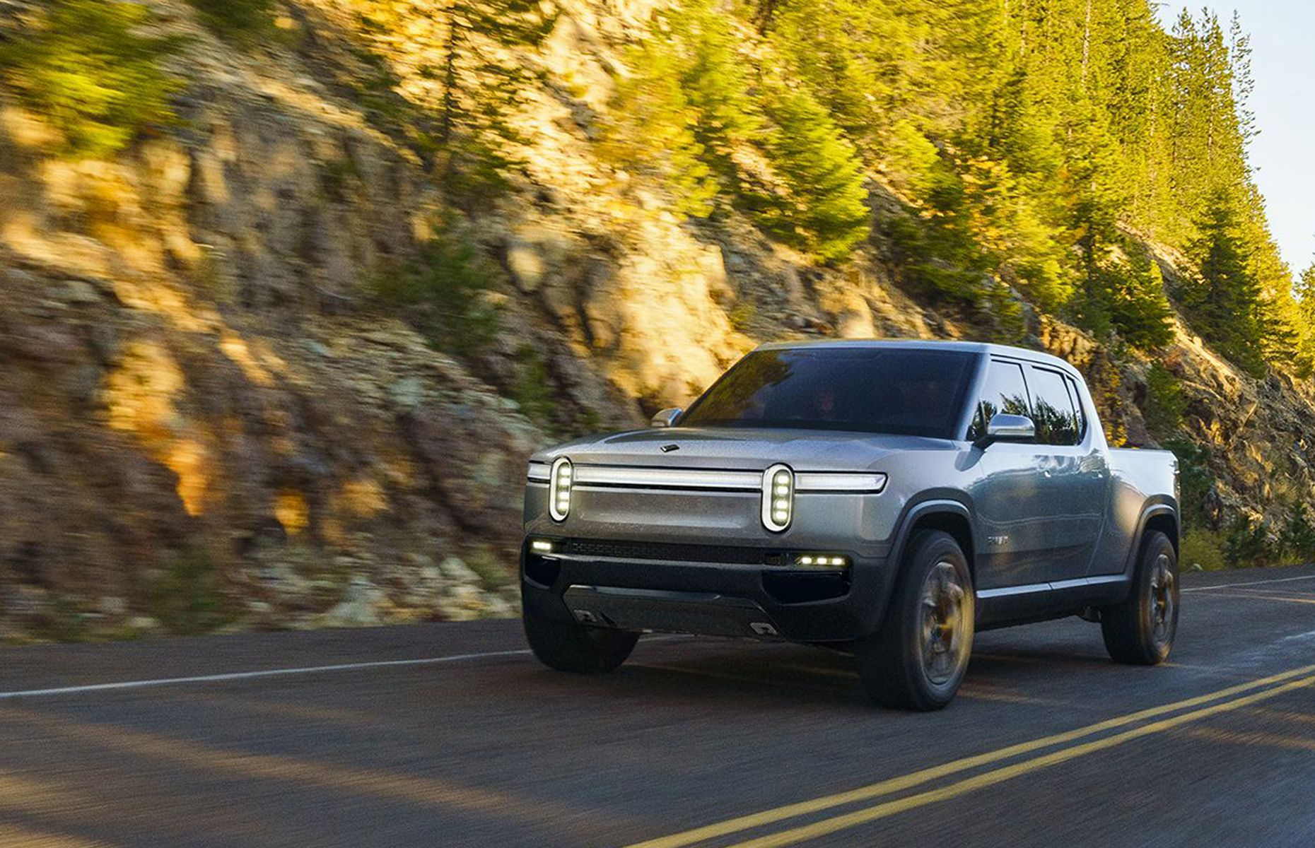 The Rivian is a new U.S. all-electric pickup with sports-car ...