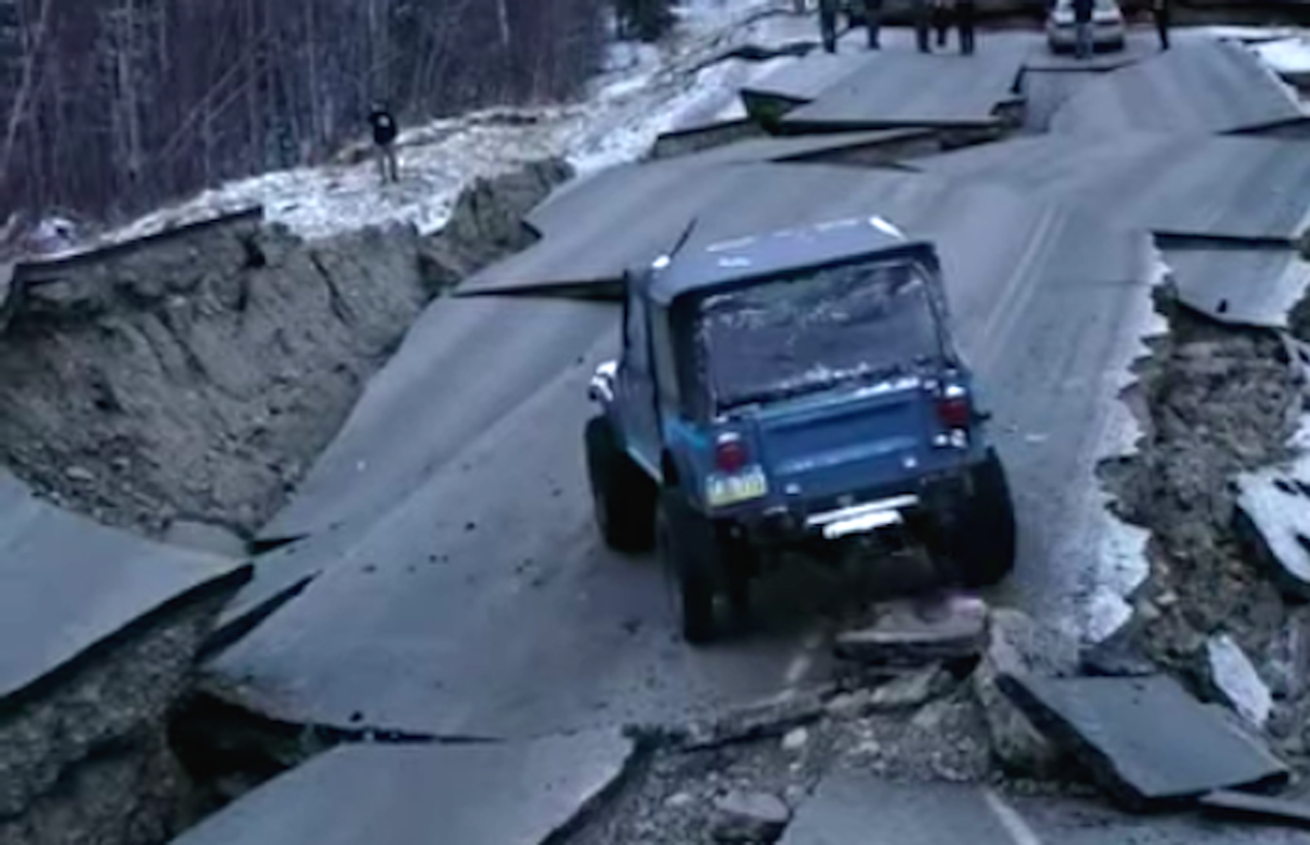 Watch this Jeep CJ-7 take on a destroyed highway in Alaska | Driving