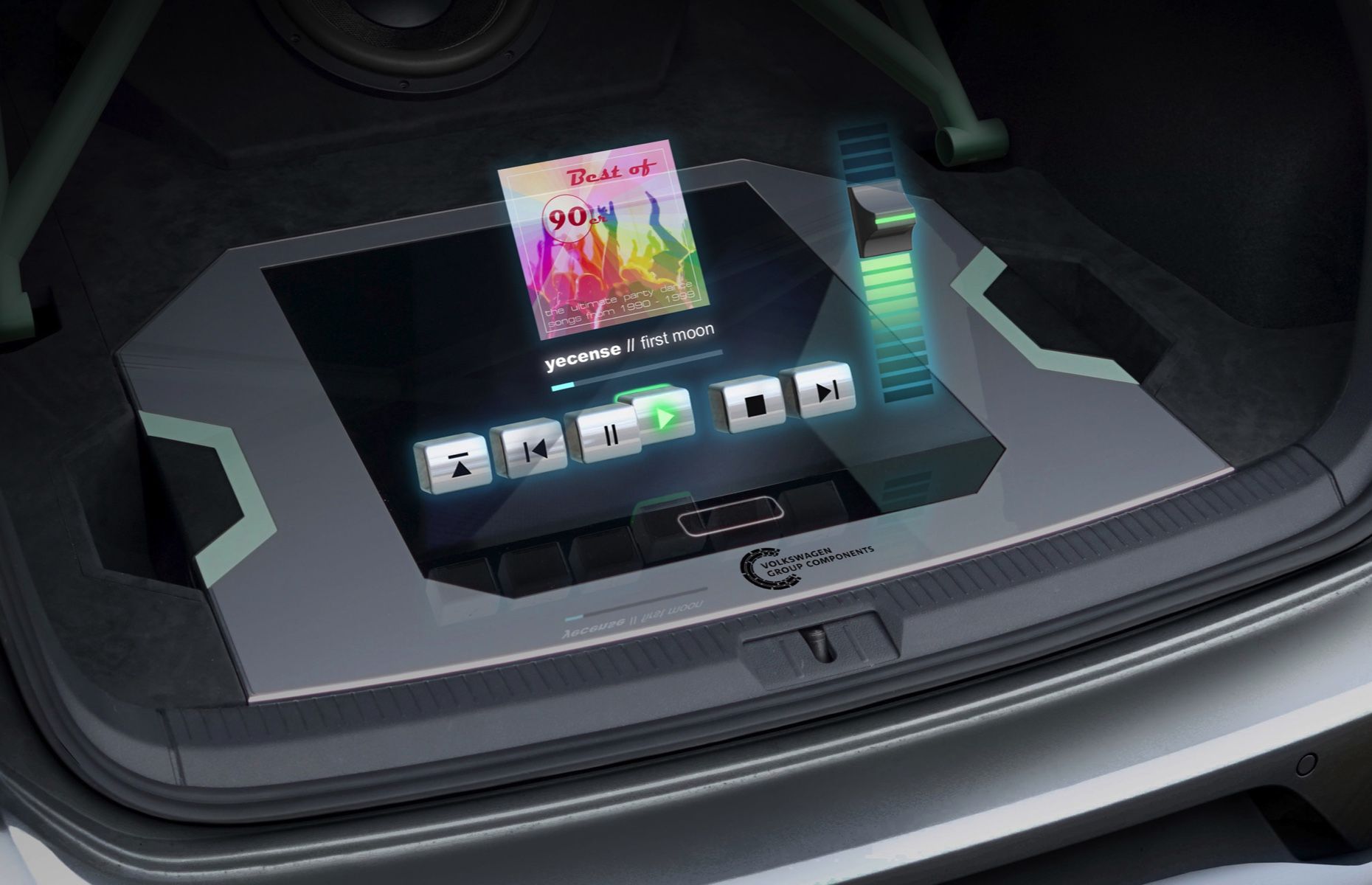 VW's built a GTI with a holographic audio control system in the trunk ...