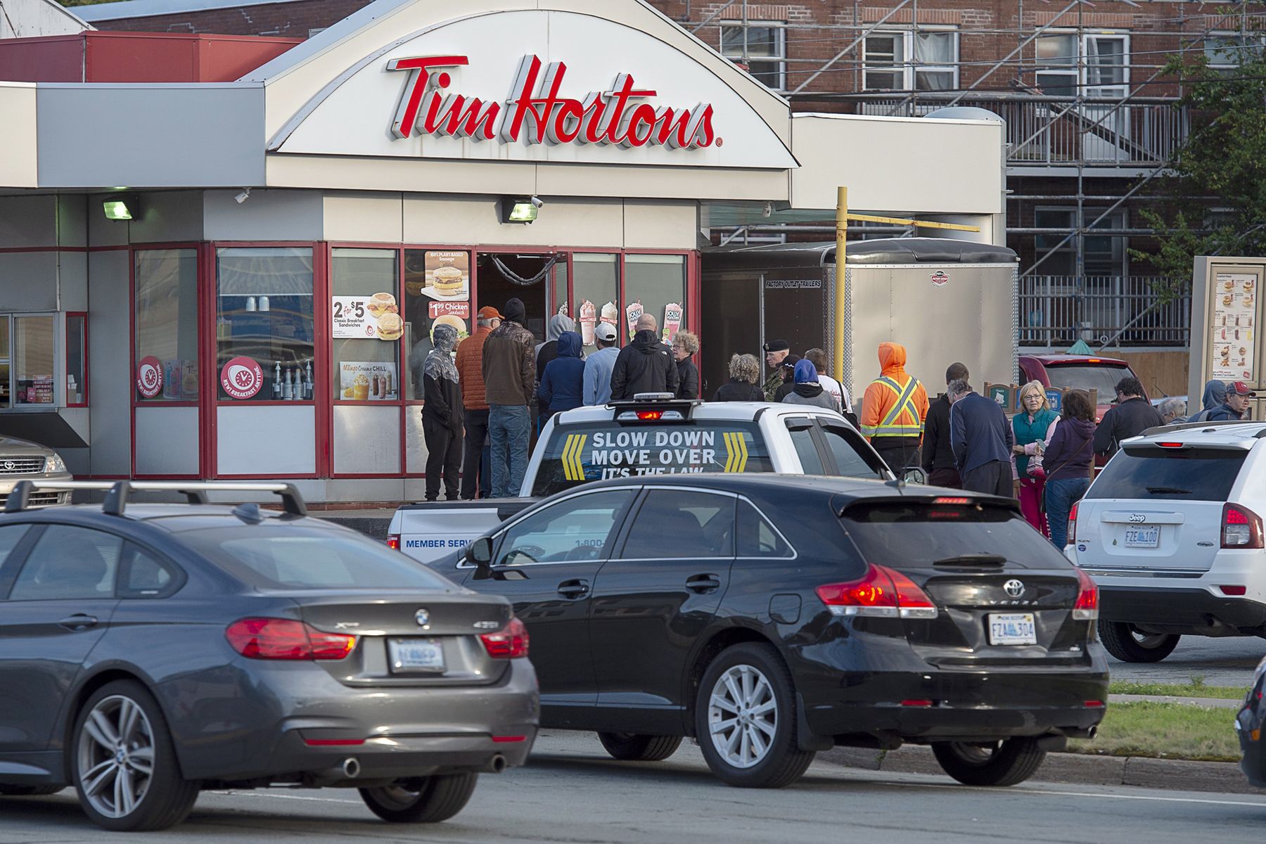 A Fredericton Tim Hortons is creating a most Canadian traffic problem ...