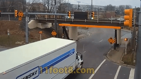 Watch: Infamous ‘can-opener’ bridge raised 8 inches, still shreds truck ...