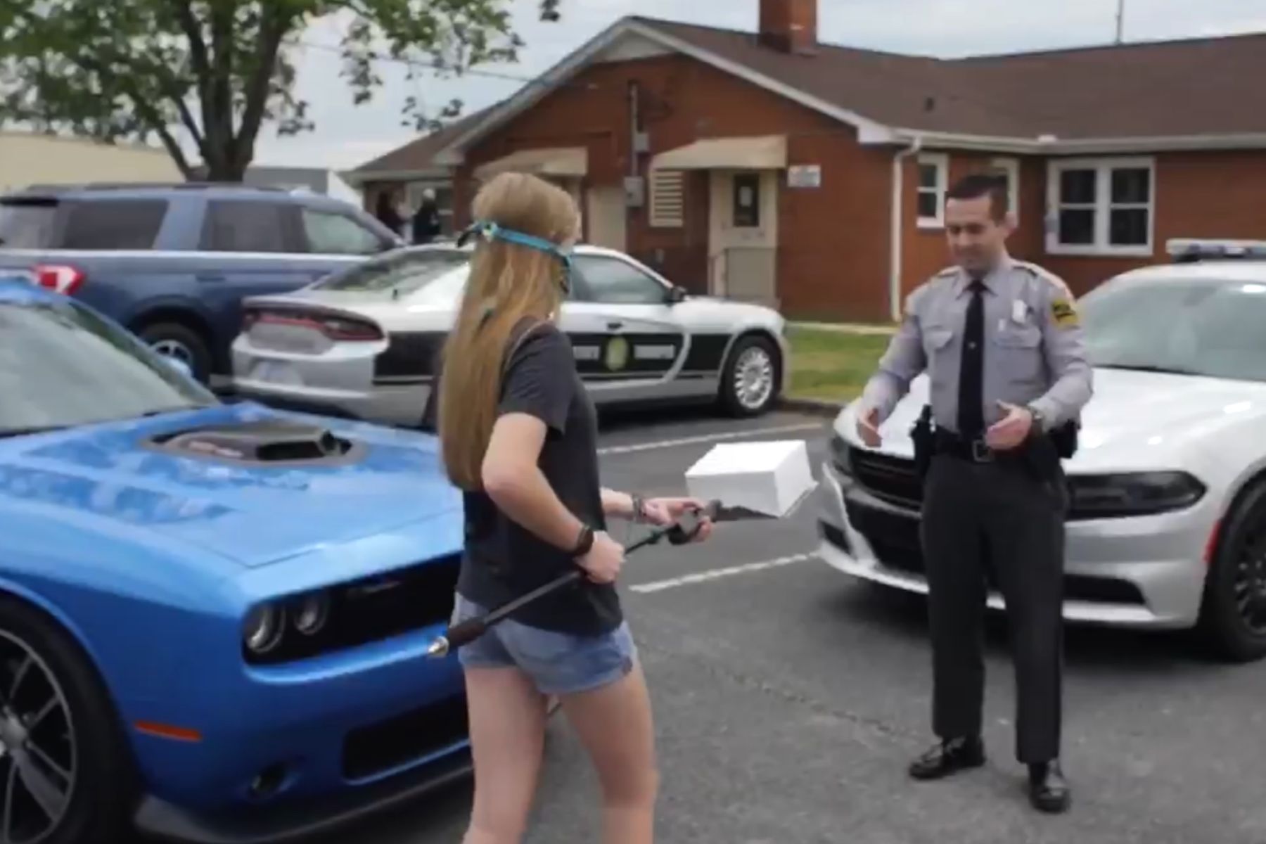15-year-old rally driver delivers doughnuts while doing donuts in Dodge ...
