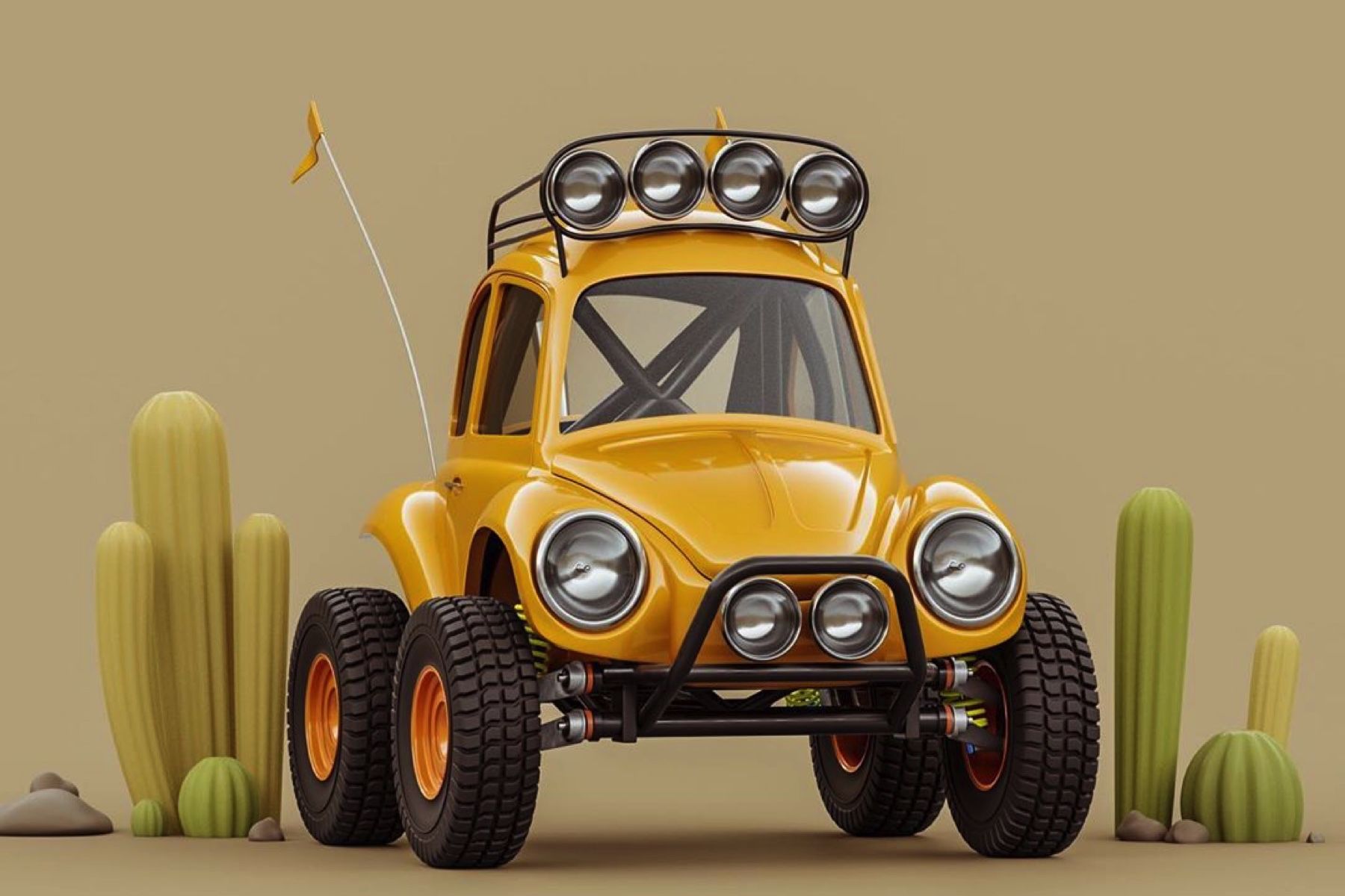 This artist’s 3D drawings show the lighter side of some serious cars ...