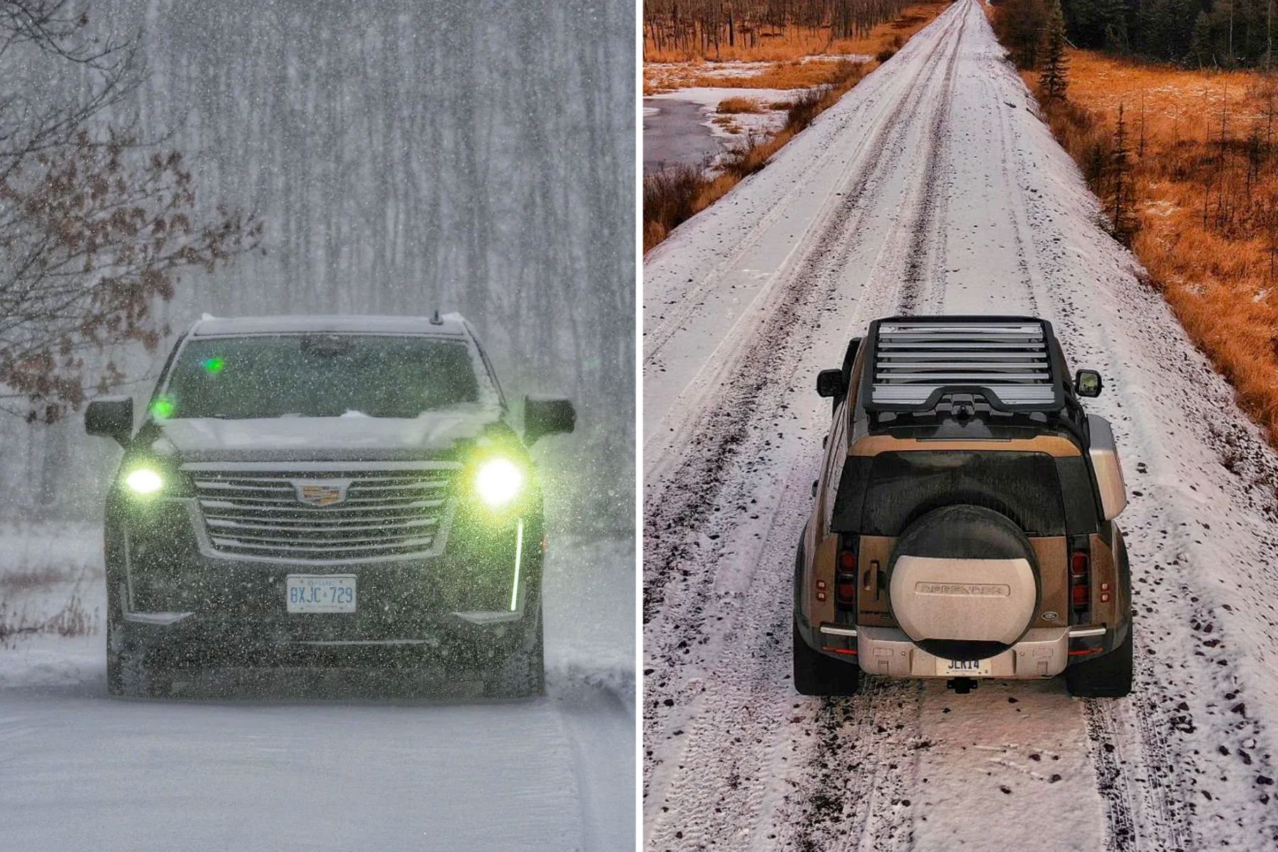 A tale of two luxury SUVs: Cadillac Escalade vs. Land Rover Defender ...