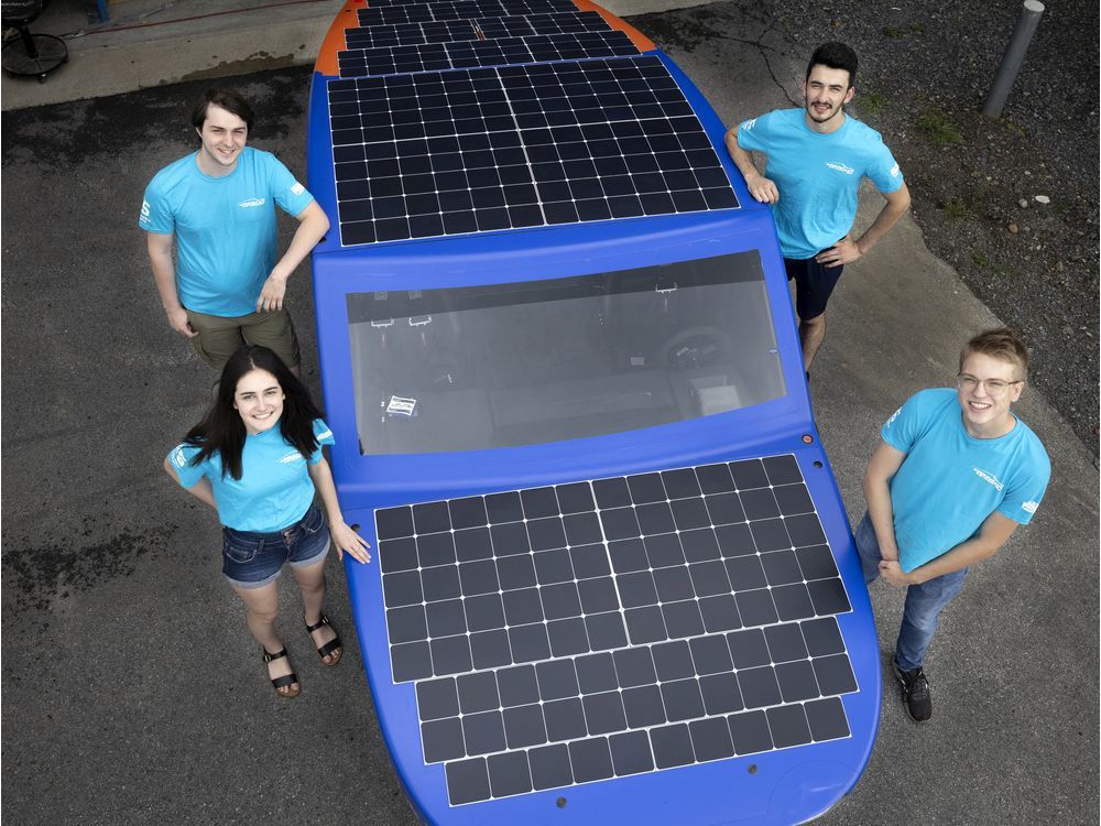 Engineering students build solar car to tour Quebec this summer | Driving