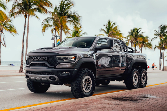 Weapons-Grade Brute: Custom six-wheeled Ram TRX 6x6 | Driving