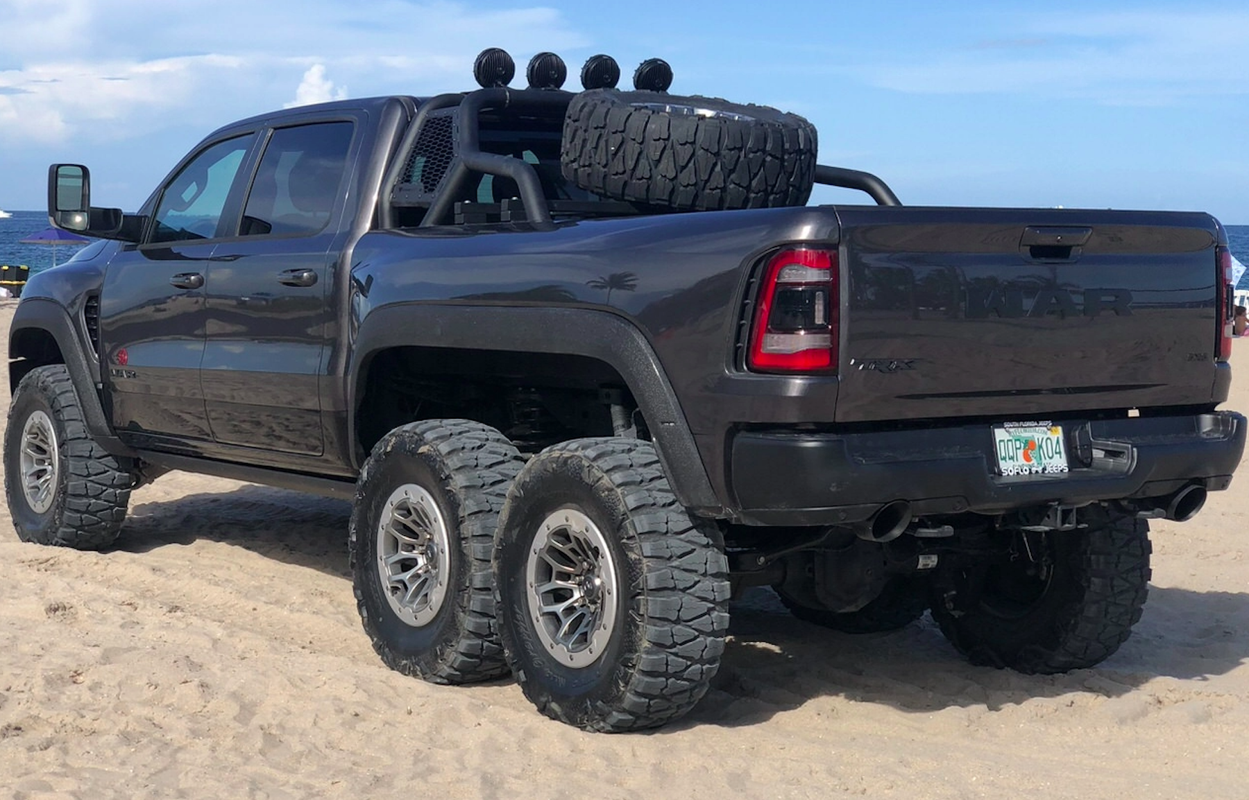 Weapons-Grade Brute: Custom six-wheeled Ram TRX 6x6 | Driving