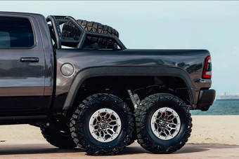 Weapons-Grade Brute: Custom six-wheeled Ram TRX 6x6 | Driving