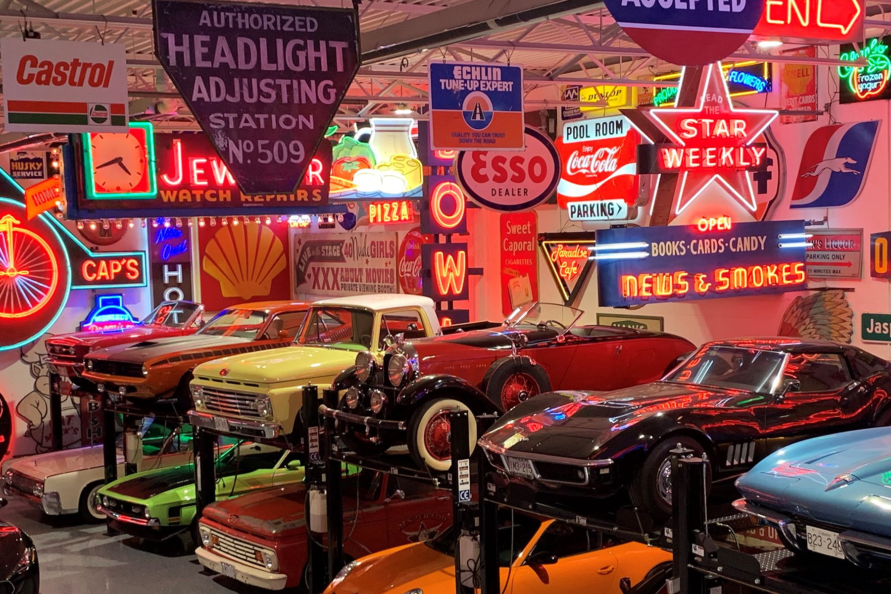 Classic car man cave holds much of Vancouver’s neon sign history | Driving