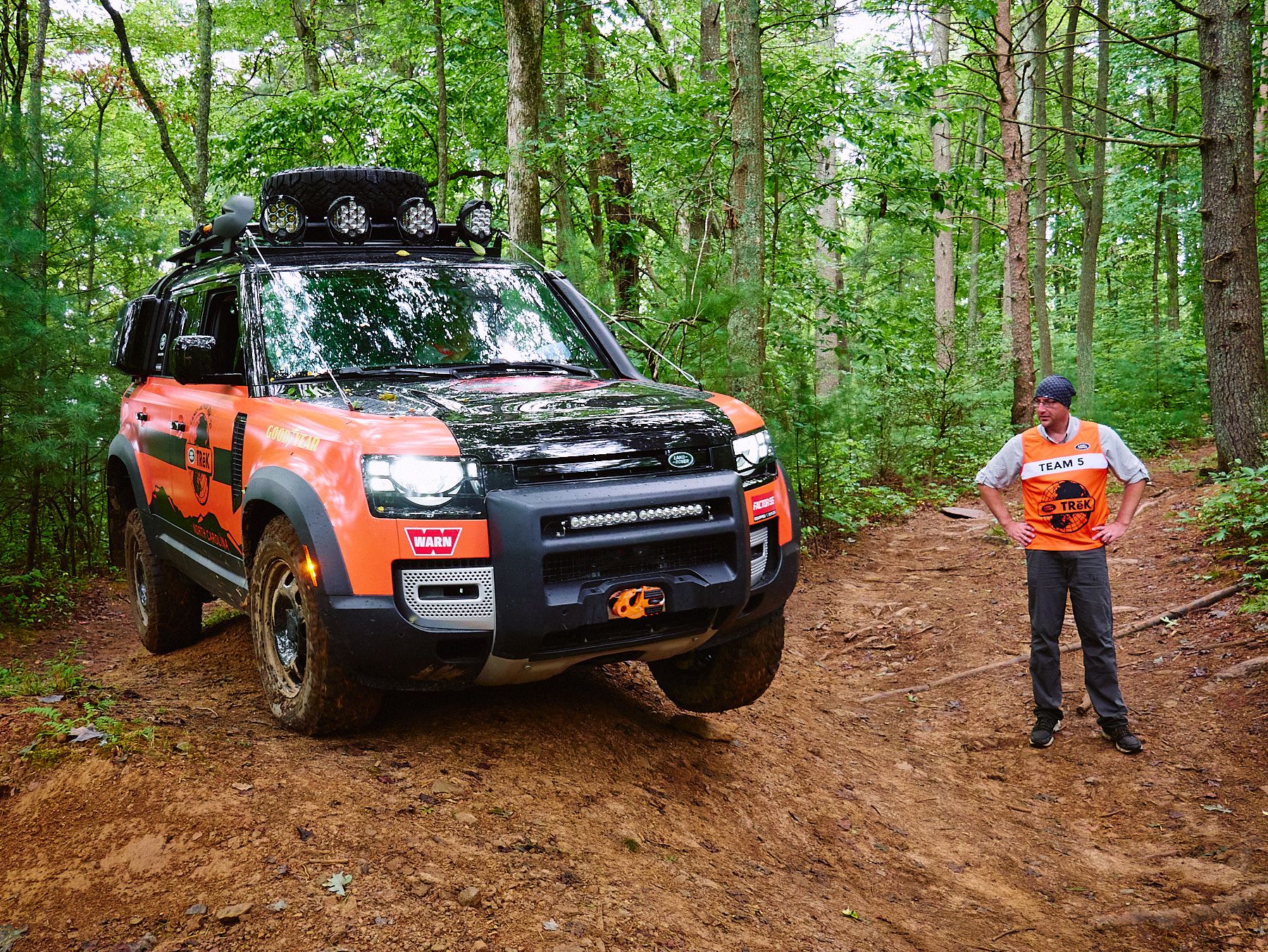 Twisting the Defender 110 through a Land Rover Trek | Driving