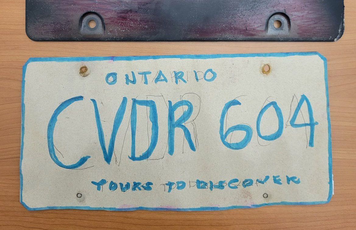 Sketchy Scarborough driver draws attention with handmade licence plate ...