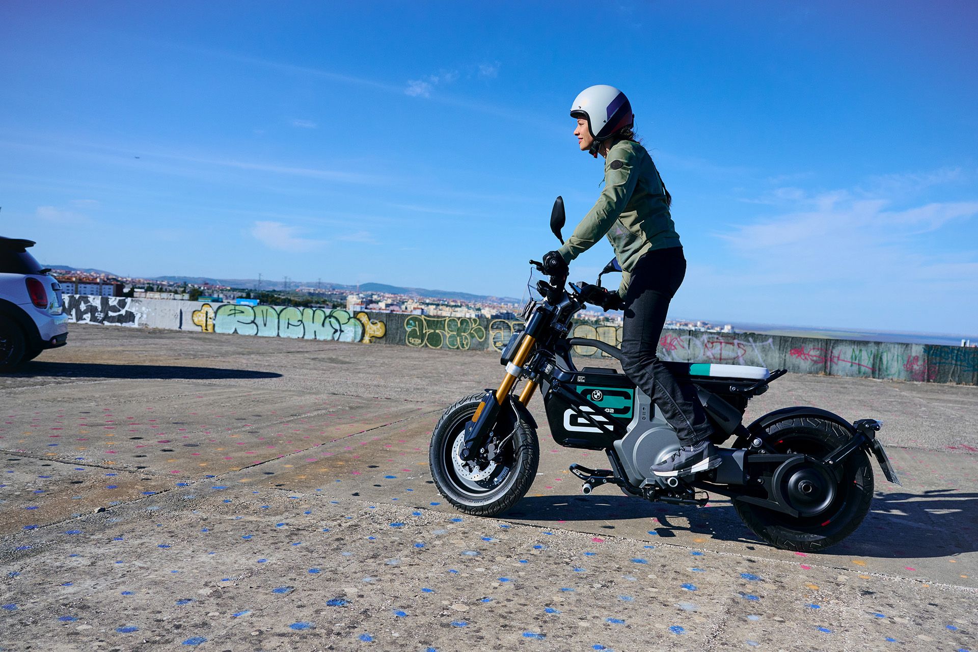 2024 BMW CE 02 all-electric scooter | Driving