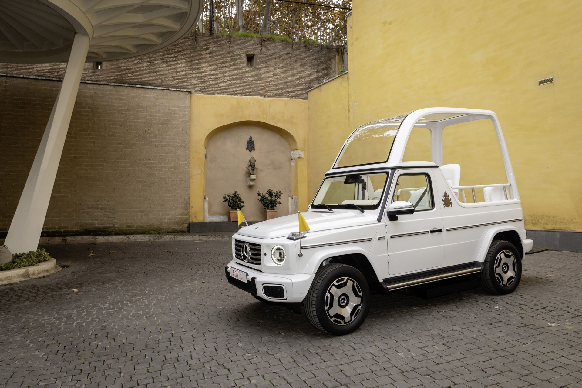 This open-top SUV is the first-ever electric Popemobile | Driving