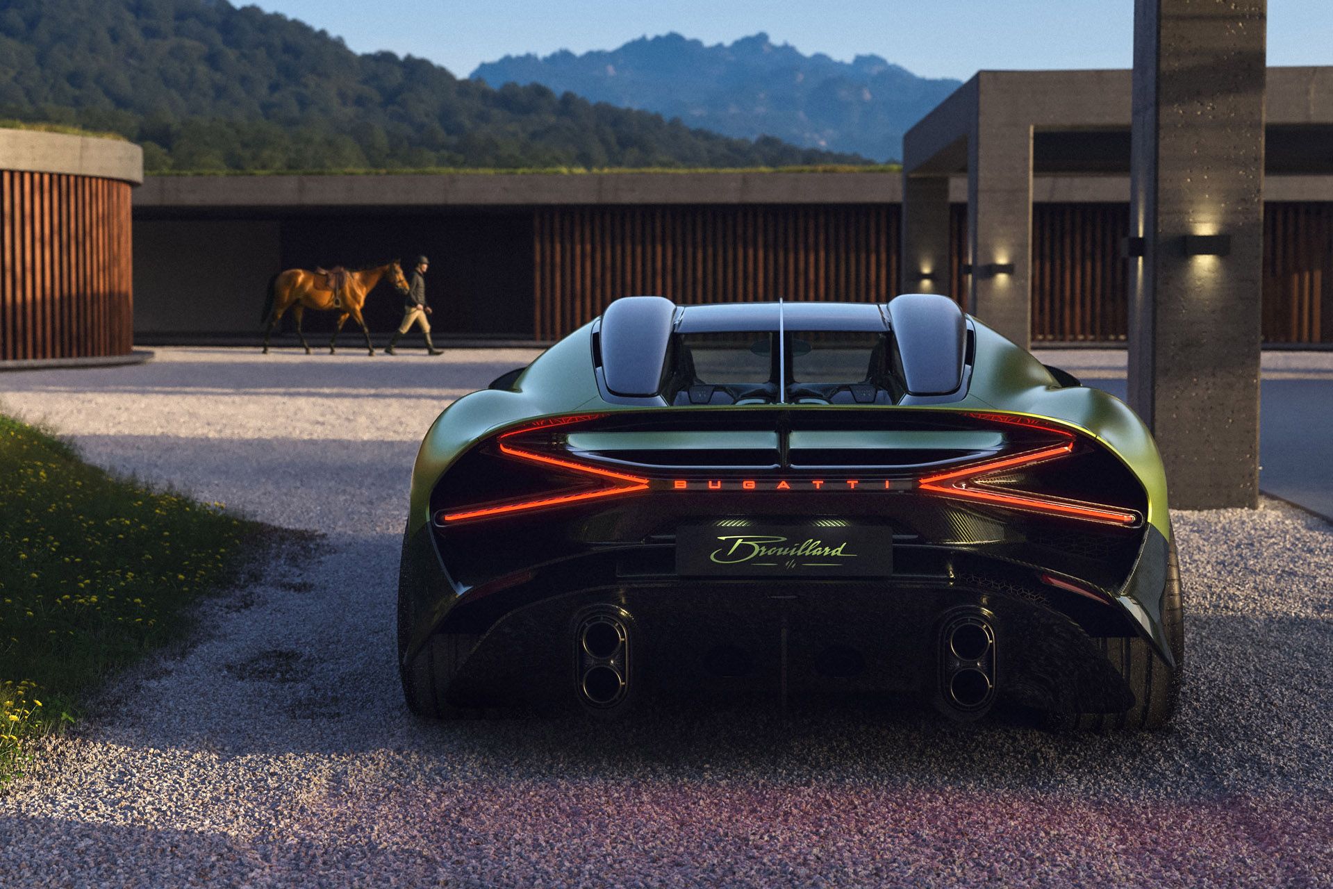 One-off Bugatti Brouillard crams horses under hood, into cabin | Driving