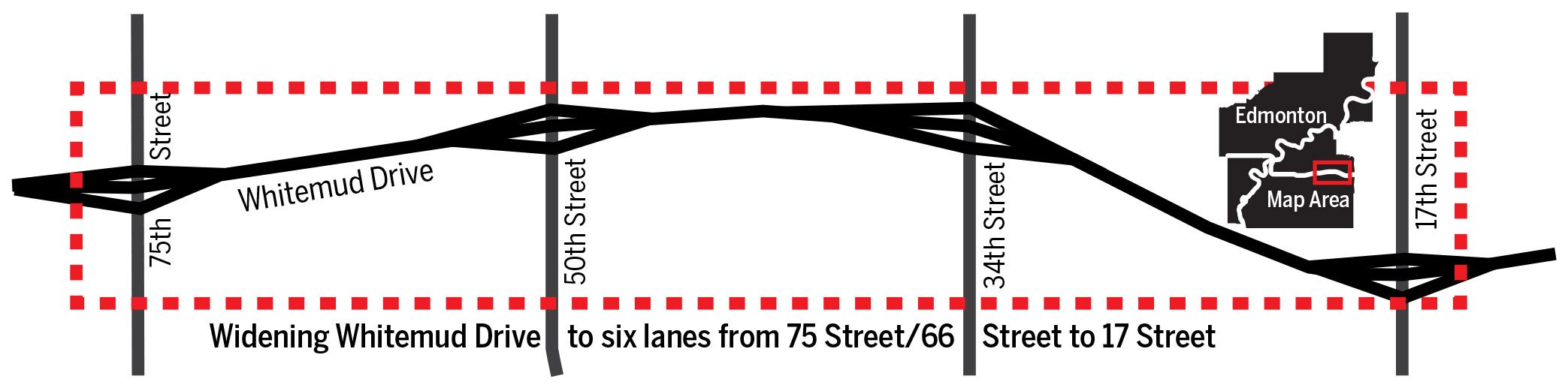 Whitemud Drive will expand to six lanes between 50th Street and 75th ...