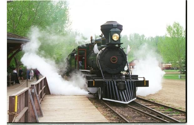 Fort Edmonton Park steam train standing still | Edmonton Journal