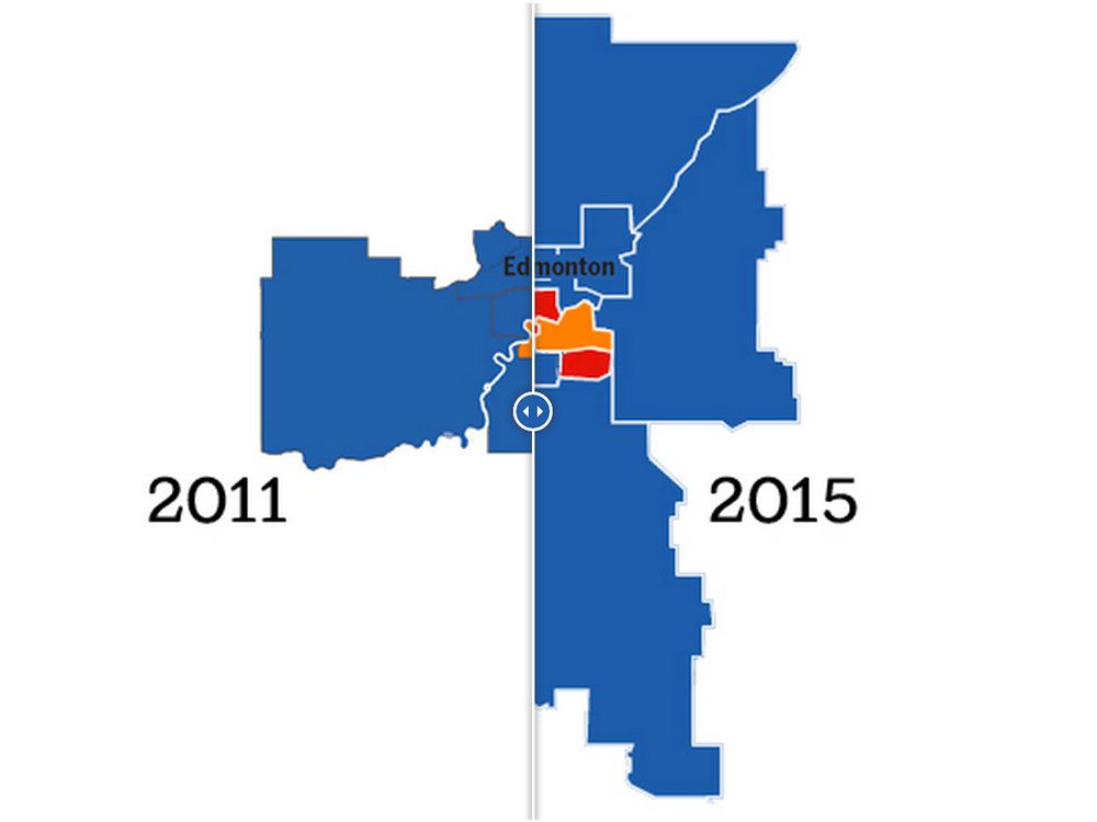 Federal Election: 2011 vs. 2015 Edmonton-area map | Edmonton Journal