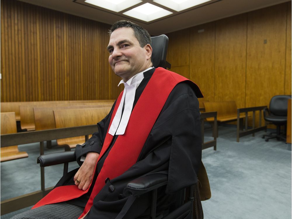Paralyzed prosecutor sworn in as Alberta judge | Edmonton Journal