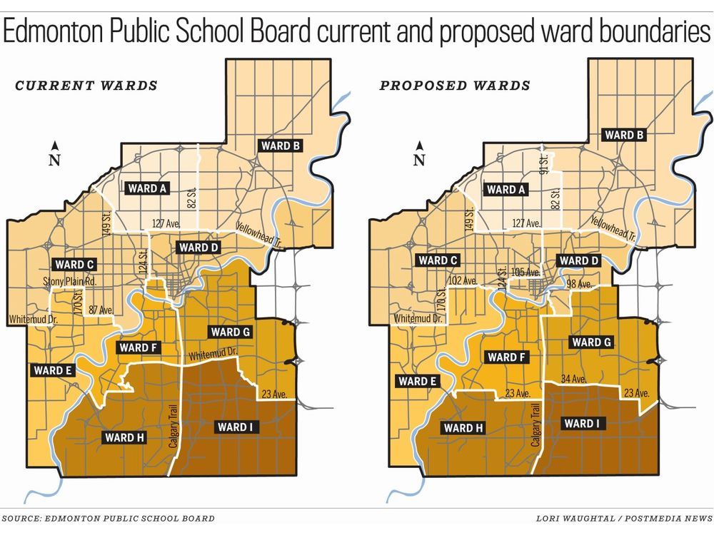 Boundaries shift for Edmonton Public Schools voters | Edmonton Journal