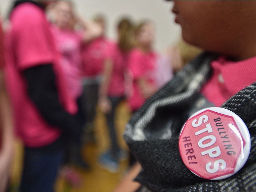 Edmonton students sport pink shirts to combat bullying | Edmonton Journal