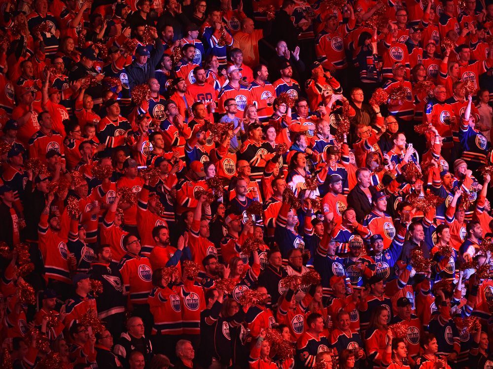 Oilers fans cheer their hearts out in Game 7 versus Anaheim Ducks ...