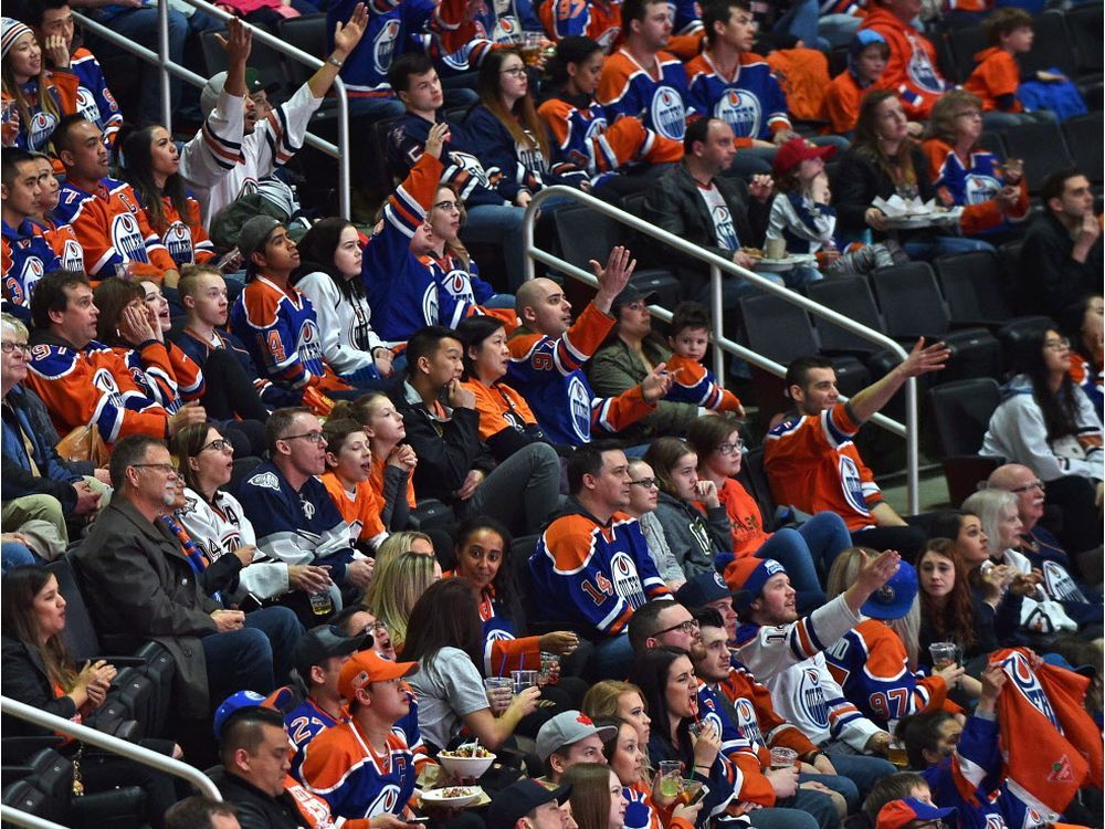 Oilers fans cheer their hearts out in Game 7 versus Anaheim Ducks ...