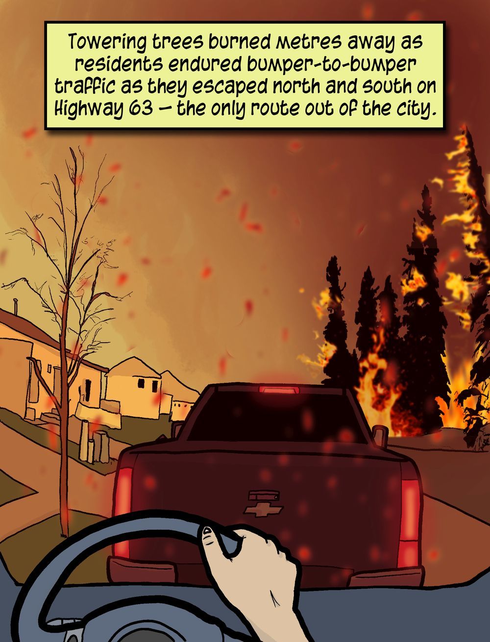 The harrowing first day of the Fort McMurray wildfire told in comics ...