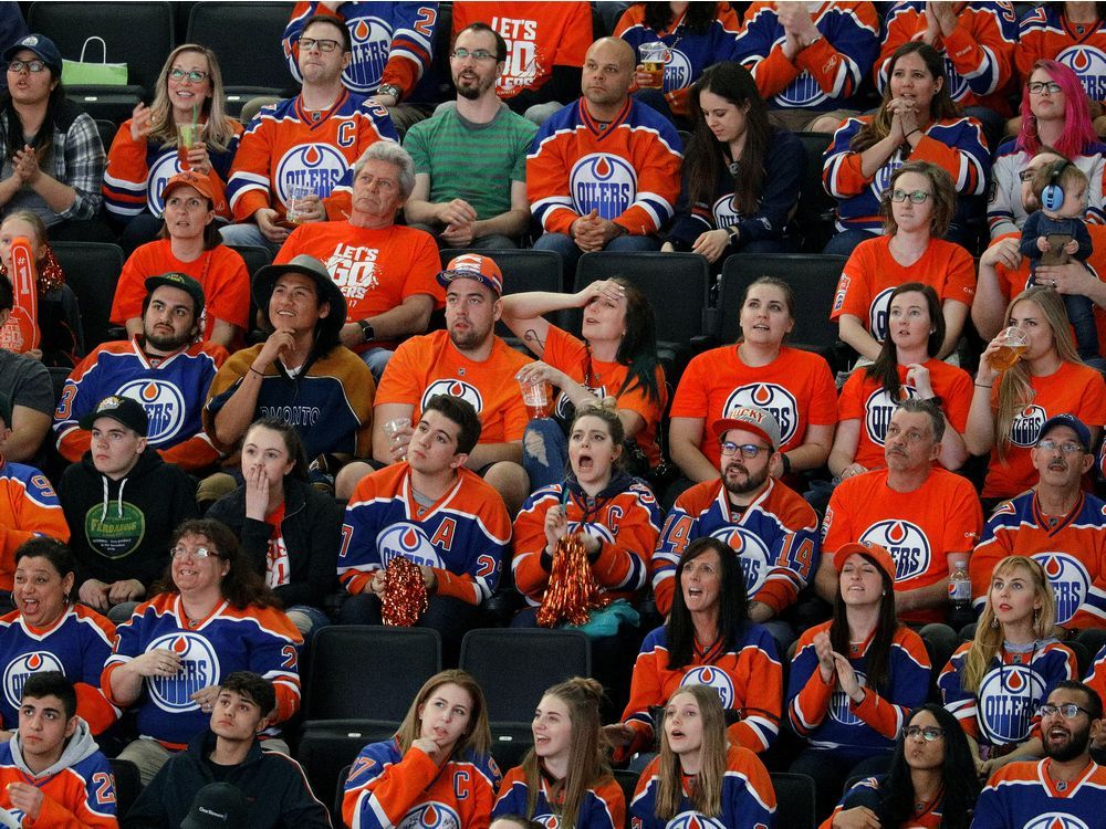 Oilers fans cheer their hearts out in Game 7 versus Anaheim Ducks ...