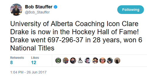 Coach Clare Drake finally gets his due, to be inducted in Hockey Hall ...