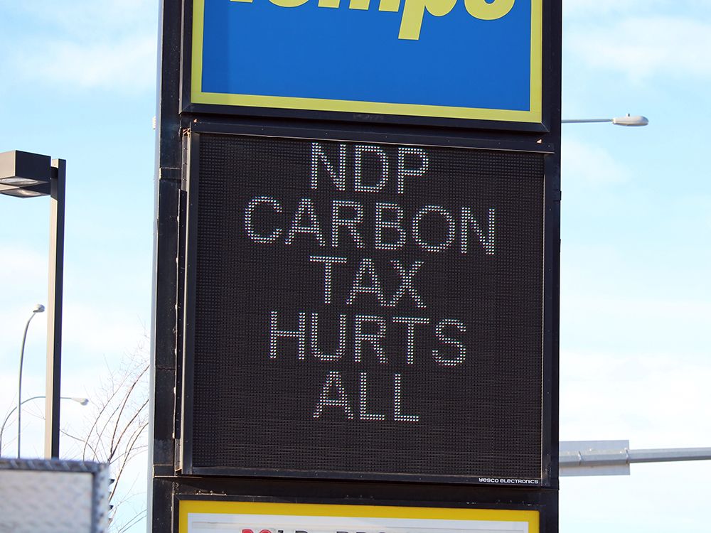 Spruce Grove Tempo gas station asked to take down 'profane' anti-NDP ...