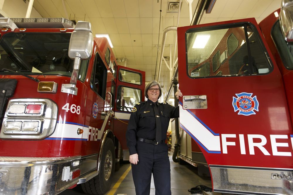 First woman to become an Edmonton firefighter celebrates 30 years on ...