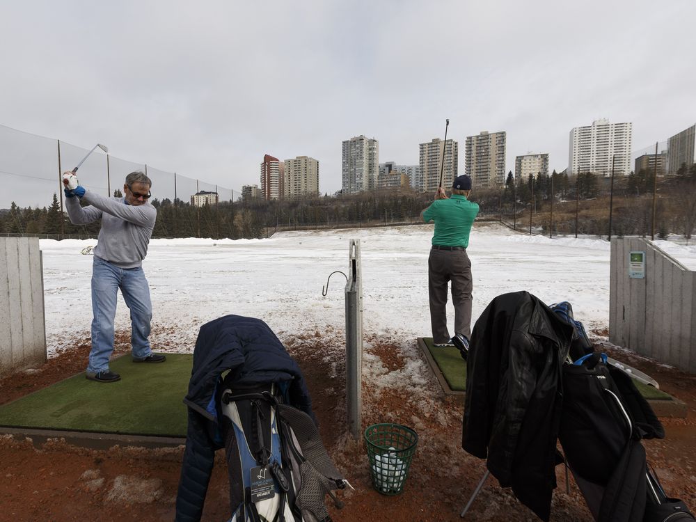 Fore! Driving ranges opening in Edmonton amidst snowy spring | Edmonton ...