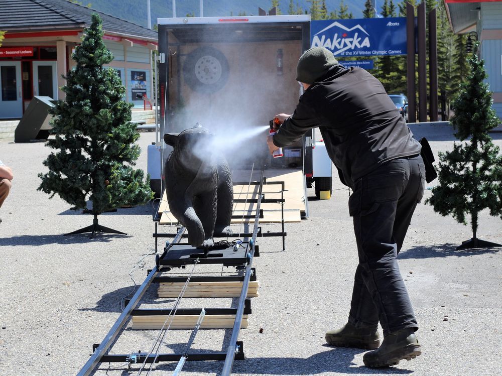 Remote-controlled bear attack simulator teaches participants outdoor ...