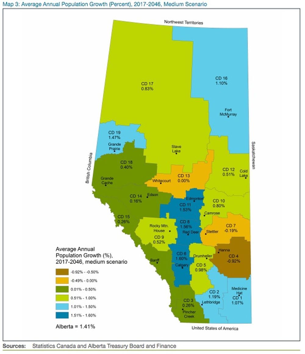 6.4 million by 2046: Alberta releases guardedly optimistic pop. projection | Edmonton Journal