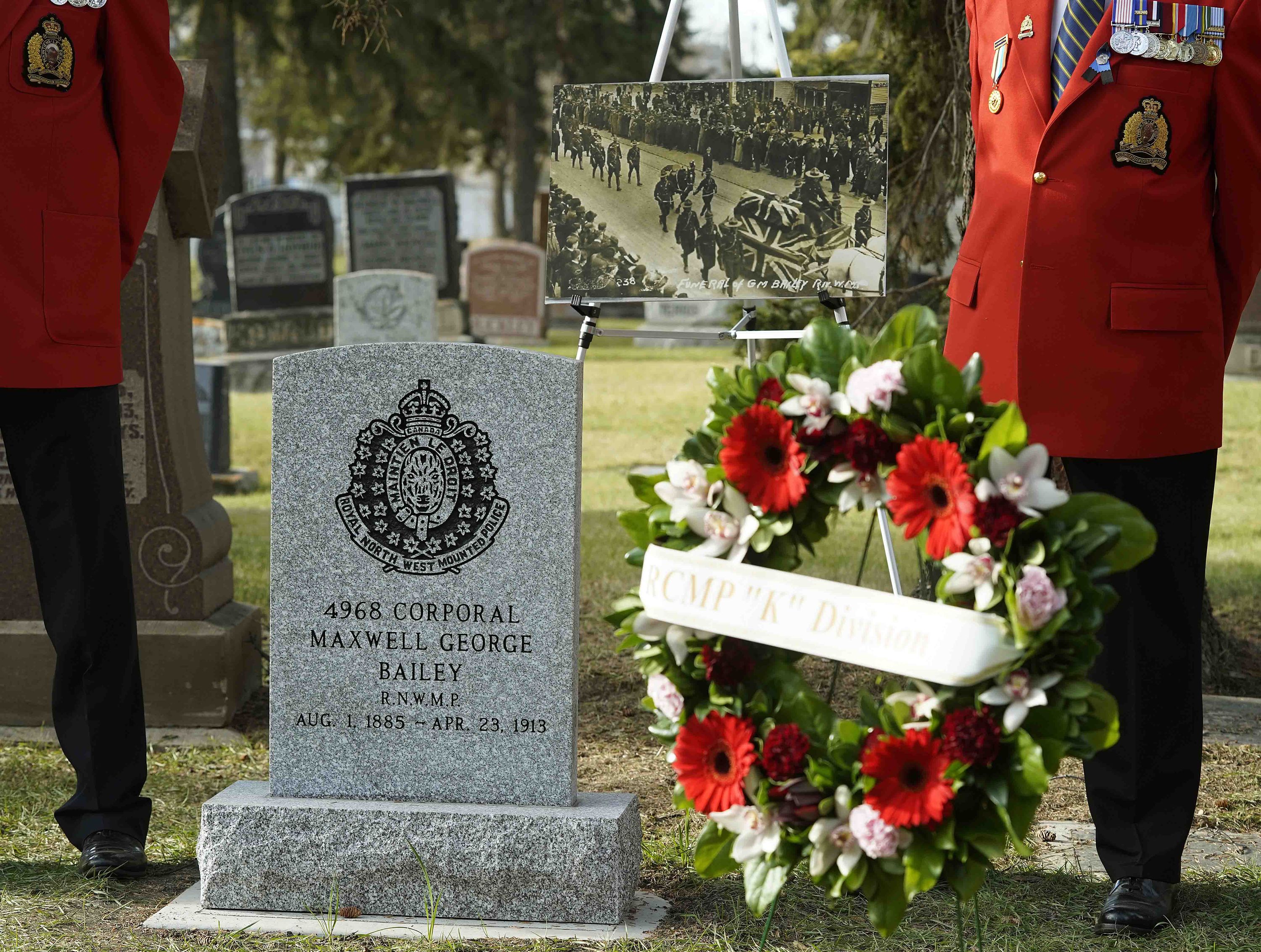 Regimental headstone installed for RCMP Cpl. Maxwell George Bailey ...