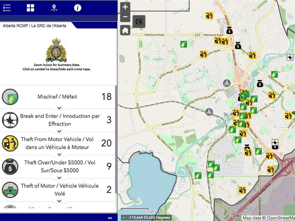 New RCMP crime mapping tool provides up-to-date info on 40 communities ...