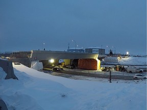 Valley Line LRT bridge spans installed at 75 Street and Whitemud Drive ...