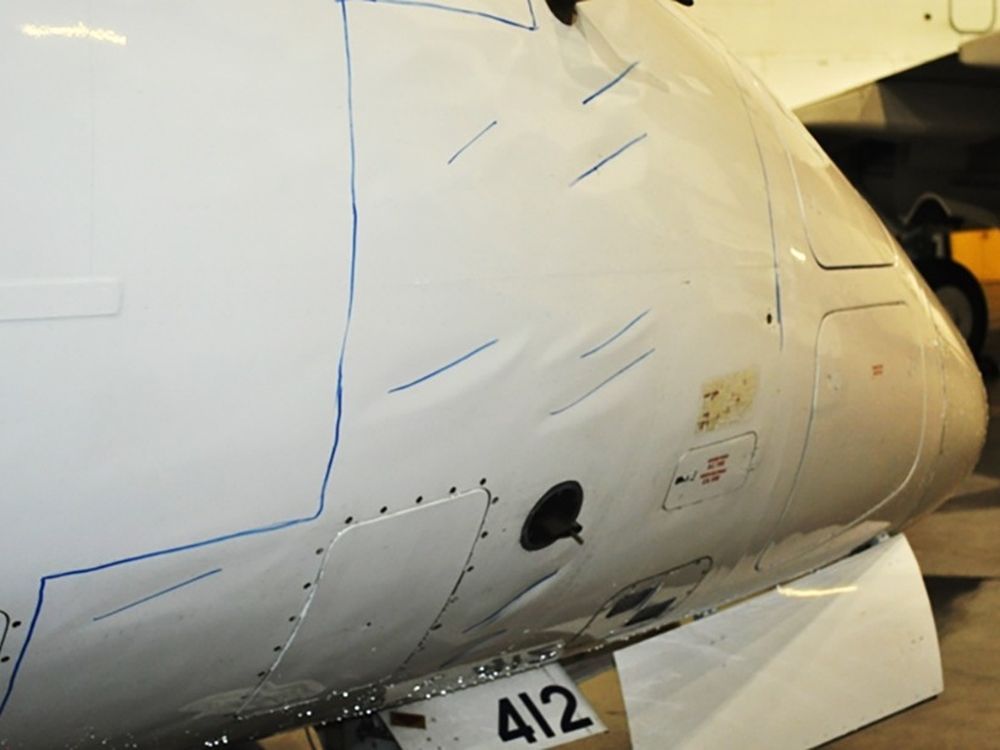 Passenger plane’s front tire burst while landing at Edmonton airport ...