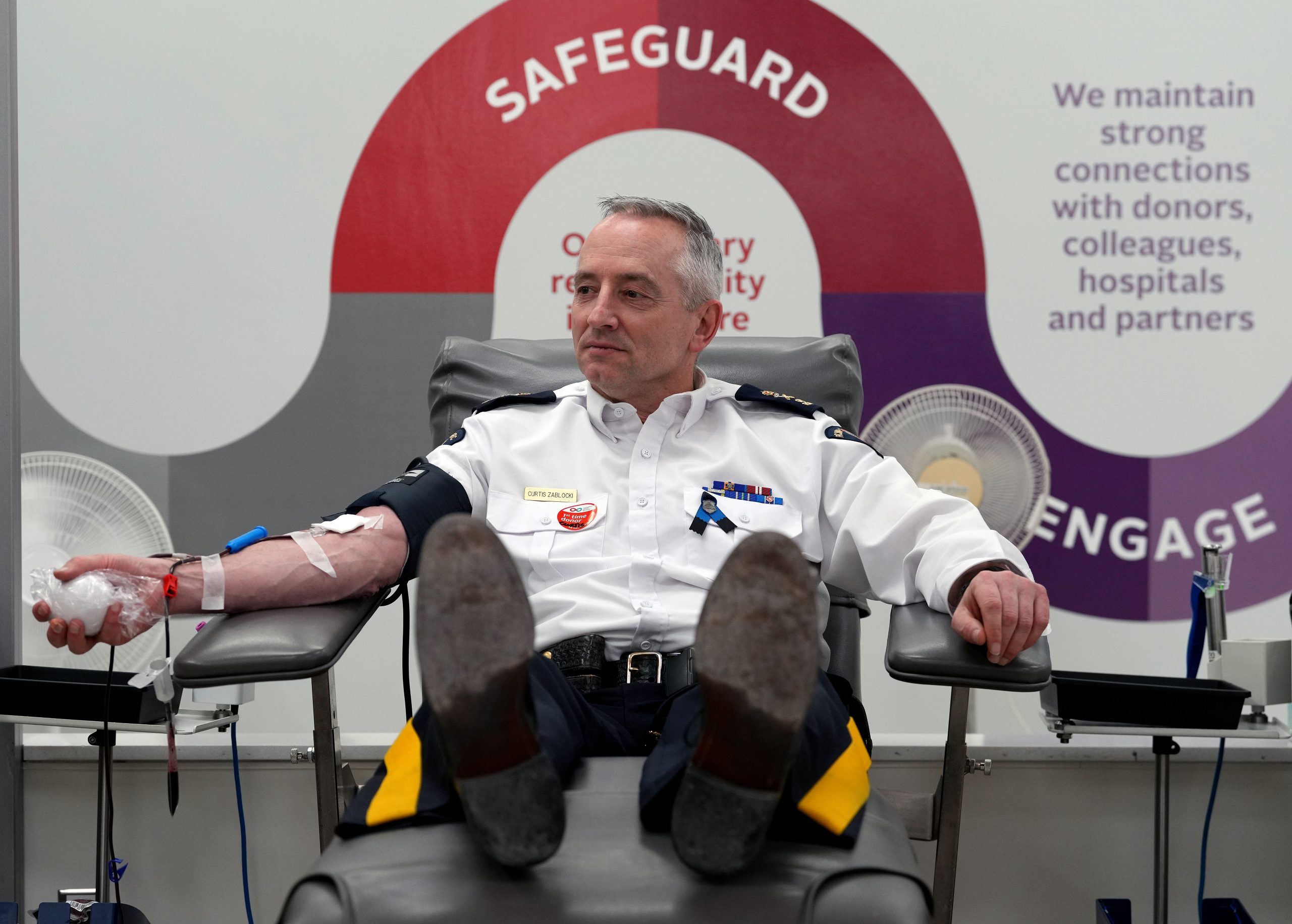 Edmonton first responders rally to donate blood as shortage looms ...