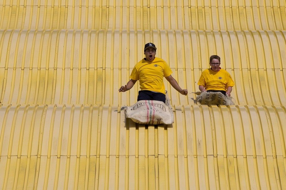 Photos: Edmonton's 'big yellow slide' dismantled after 49 years ...