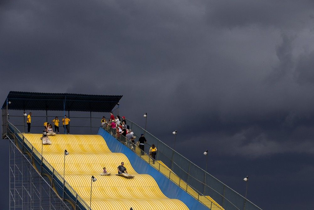 Photos: Edmonton's 'big yellow slide' dismantled after 49 years ...