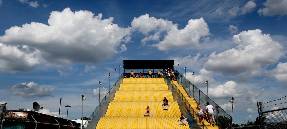 Photos: Edmonton's 'big yellow slide' dismantled after 49 years ...